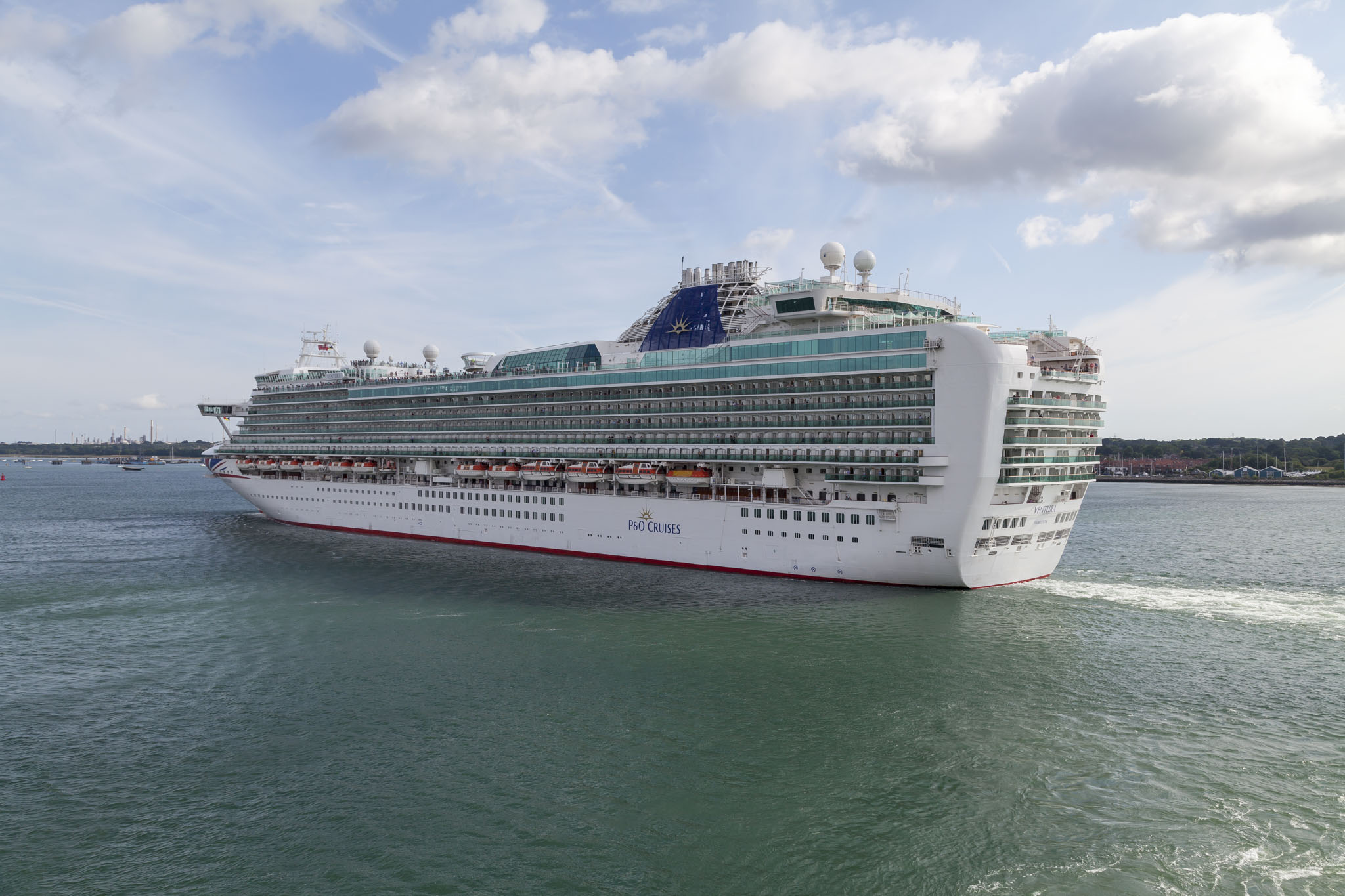 Crown Princess, Aft Balcony, Departing Southampton | neOnbubble