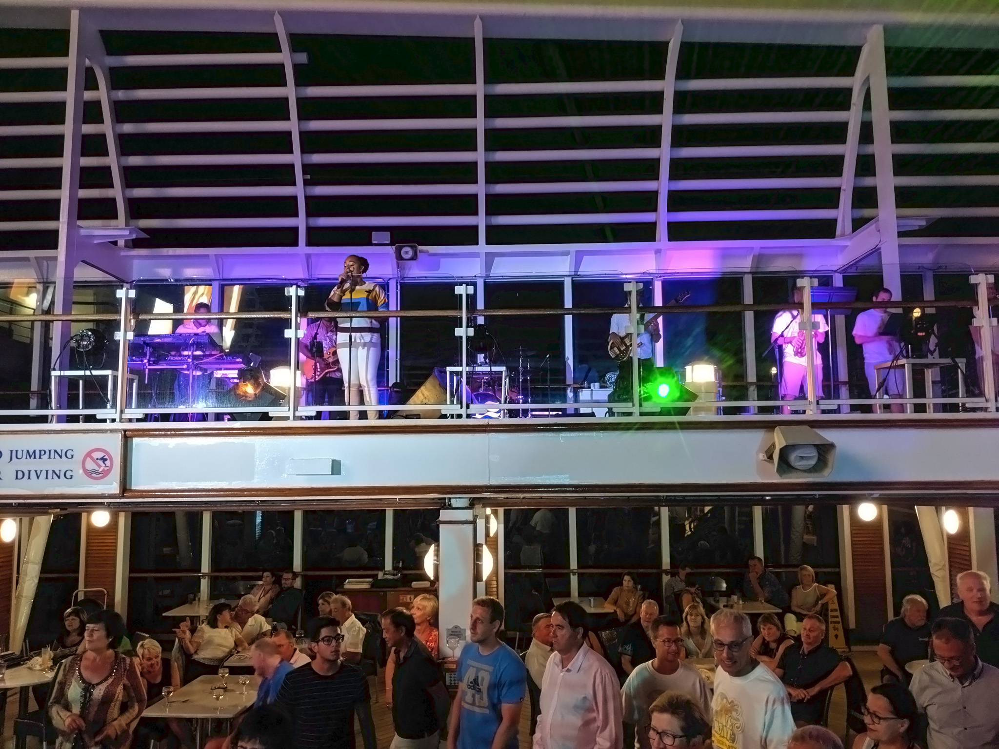 Emerald Princess Deck Party Off The Italian Coast | neOnbubble
